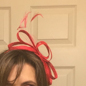 Mini Red Fascinator - Flitter-by Mesh Red Fascinator Headband - Etsy