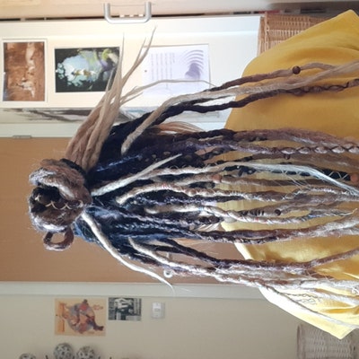 Double Ended Wool Dread Extensions Bohemian Dreads Dark Brown - Etsy