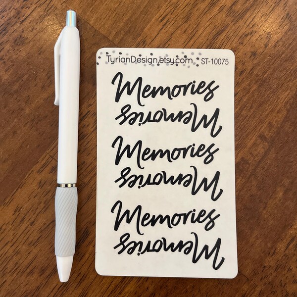 Memories Stickers for Planners and Journals. Memory Stickers Are ...