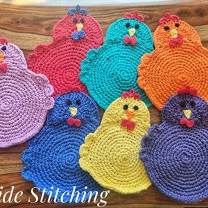 Crochet Pattern for the Swanky Chicken Trivet Potholder PDF - Etsy