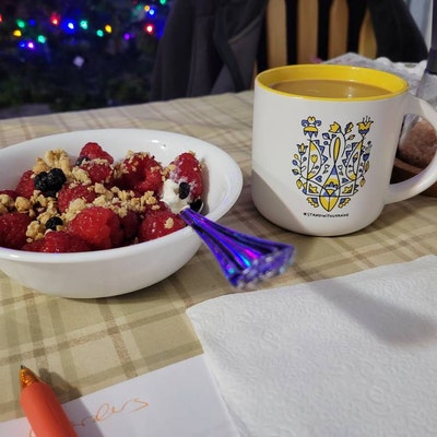 Ukrainian Mug Blue and Yellow Ceramic Mug 350 Ml Ukraine Art Ceramic ...