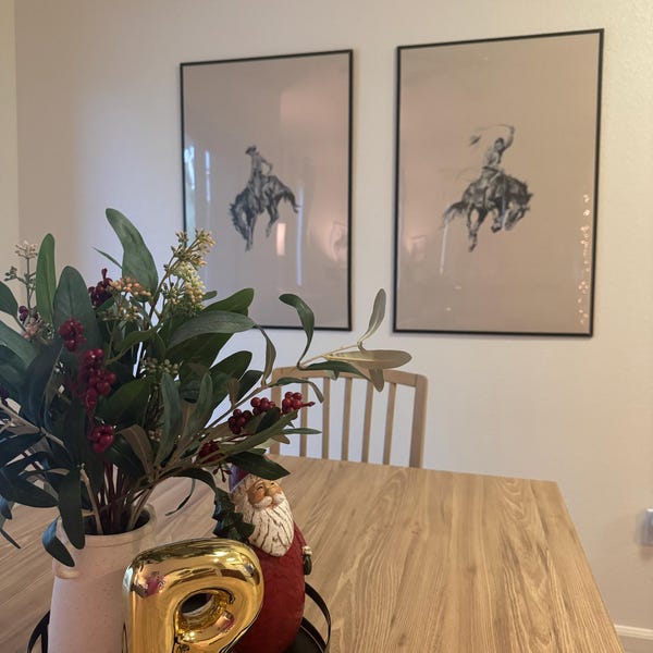 A Cowgirl and Her Horse Western Decor, Western Art, Cowboy Art, Western ...