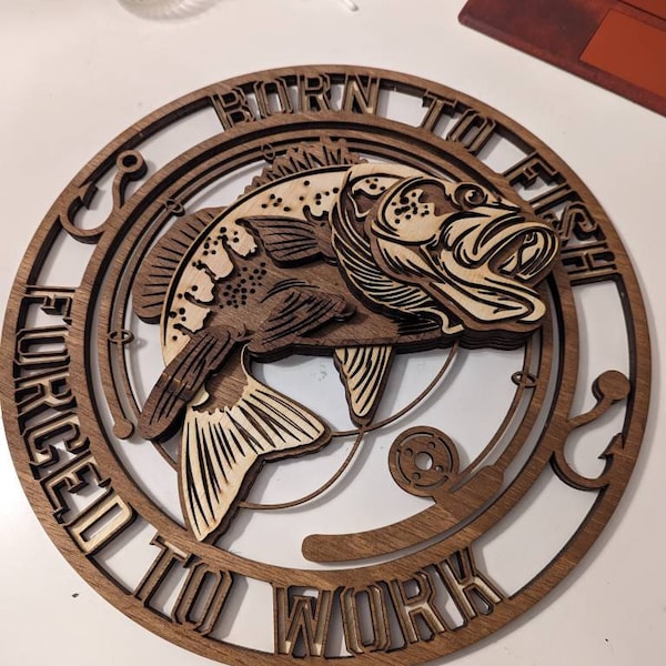 7 Layered Fishing Largemouth Bass Fish Art Decor,fishing Art Piece for ...