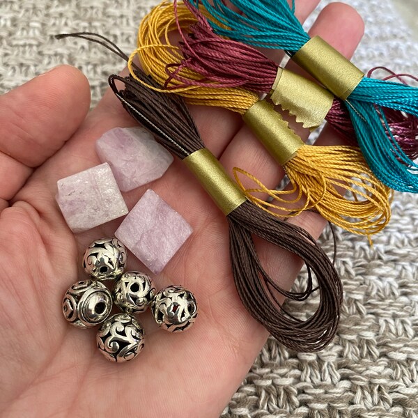 DIY Mala Bead Cord & Needle Bundle: Nylon Thread, 17 Ft - Etsy