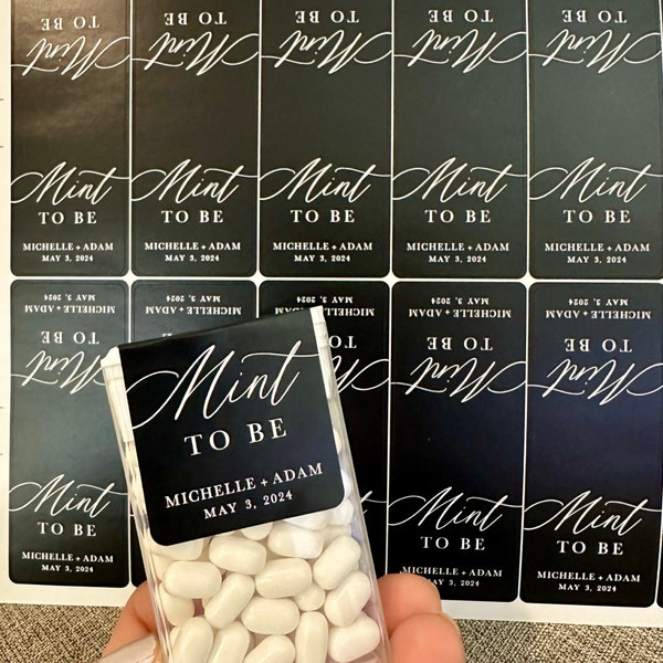 Mint to Be Custom Labels - Wedding Favor Custom Labels - Mint to Be ...