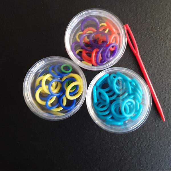 Ringlets Stitch Markers "red Queen" / Ring Stitch Markers for Knitting ...