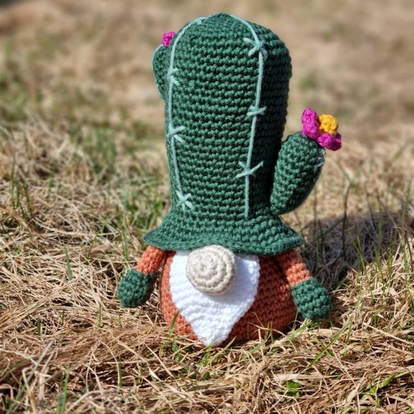 Crochet Cactus Gnome Pattern, Spring Bundle Pdf Patterns, Flower Gnome ...