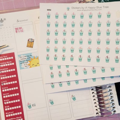 Happy Meeting Reminder Tracker Cute Kawaii Planner Stickers for Erin ...