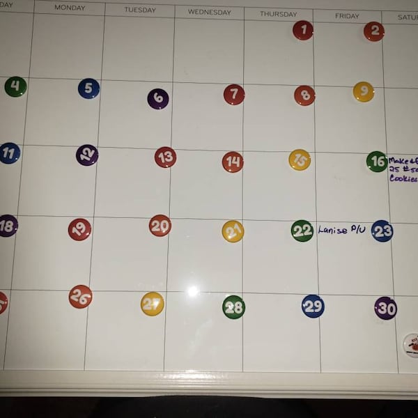 Rainbow Perpetual Calendar 1"-numbers 1-31-magnets-days of the Month - Etsy