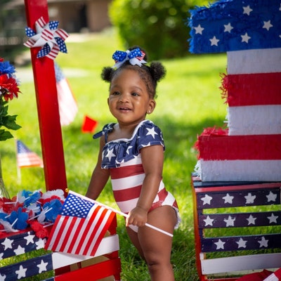 USA Flag Girls Swimsuit/american Flag Baby Girl Swimsuit/girls Swimwear ...