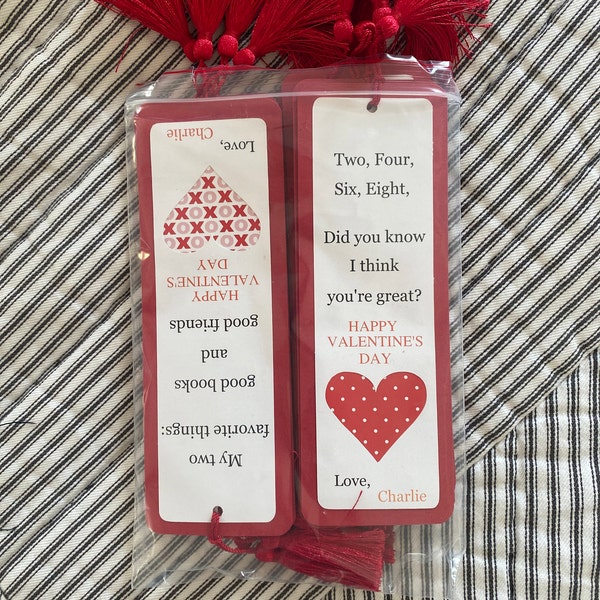 Valentine Bookmarks for Kids & Teachers - Perfect for School Classroom ...