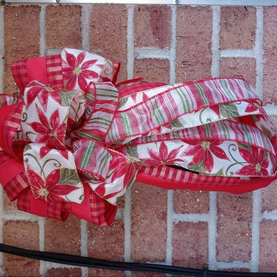 Peacock Tree Topper, Six 48 Inch Streamers, Extra Large Peacock Bow ...