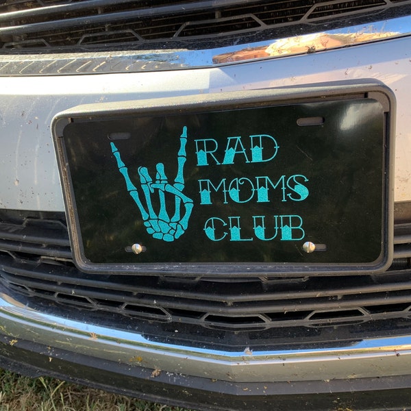 Rad Moms Club Cute Front License Plate | Cute Vanity Plate | Cute Car ...