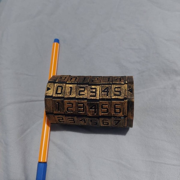 Mini Cryptex Geocaching Puzzle Davinci Replica 3D Print Plastic 5, 6 or ...