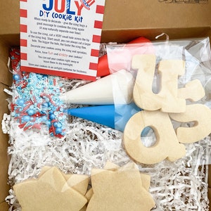 Printable 4th of July Cookie Kit Instruction Card 4x5 Cookie Decorating ...