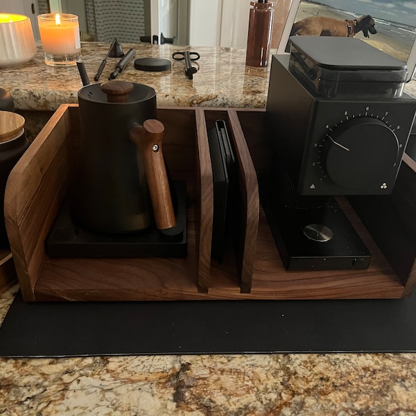 Handmade Wooden Pour Over Coffee Station: Minimalist Coffee Caddy, 2 ...