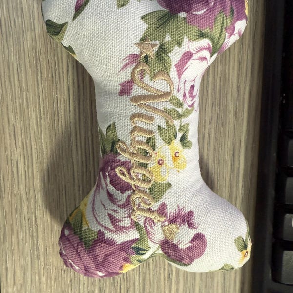 Personalized Dog Plaid Toy With Name Embroidered Dog Toy With Squeaky ...