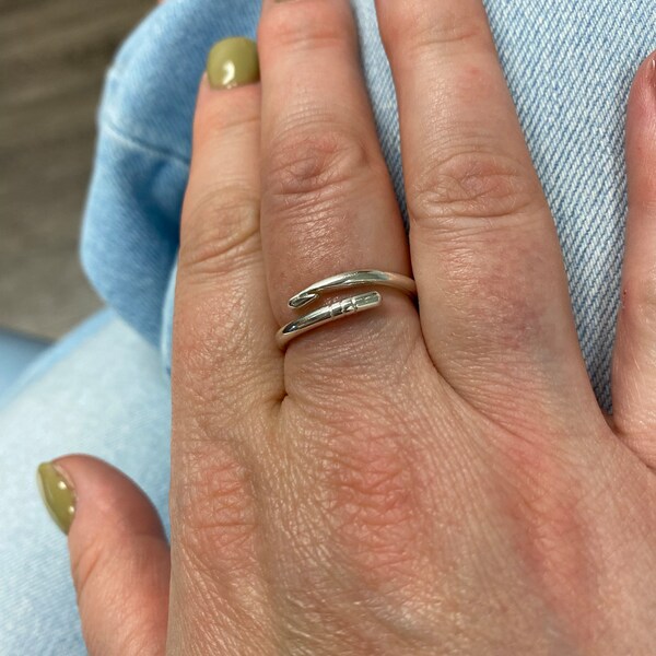 Silver Crochet Hook Ring - Etsy