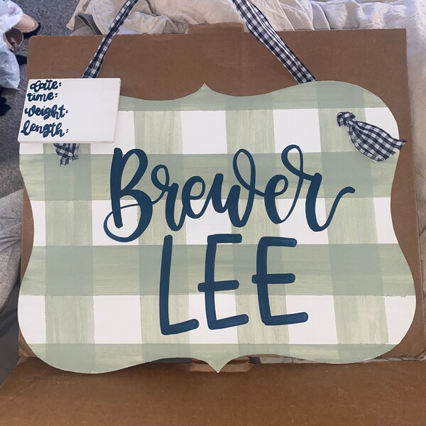 Hospital Name Sign, Baby Boy Gift Personalized, Baby Shower Gift ...