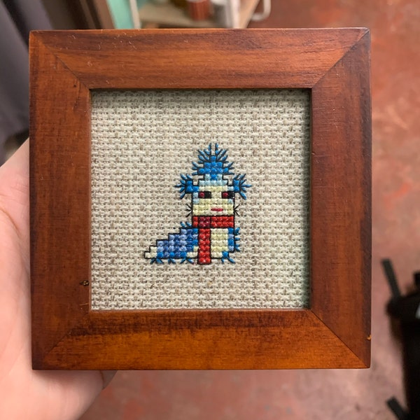William the Worm - Labyrinth Cross Stitch - Ello Worm Modern Cross ...