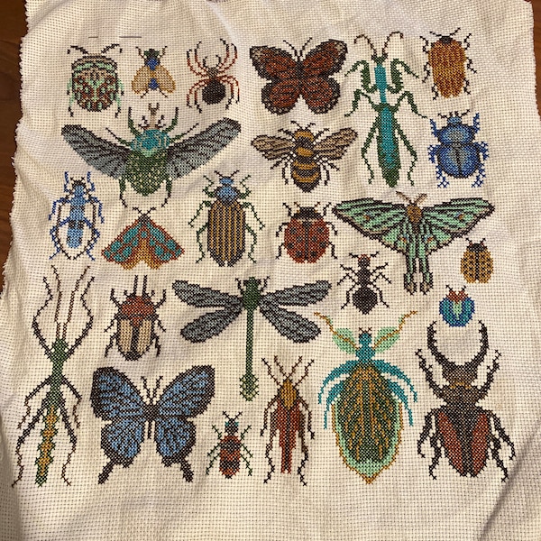 Insects Cross Stitch Pattern: Entomology Bugs Embroidery (PDF Download ...