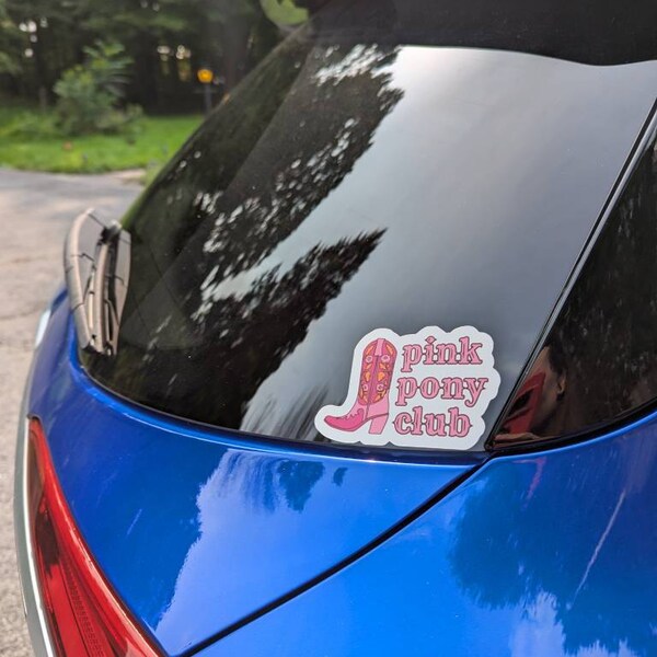 Pink Pony Club Sticker for Water Bottle | Cute Cowgirl Decal With ...