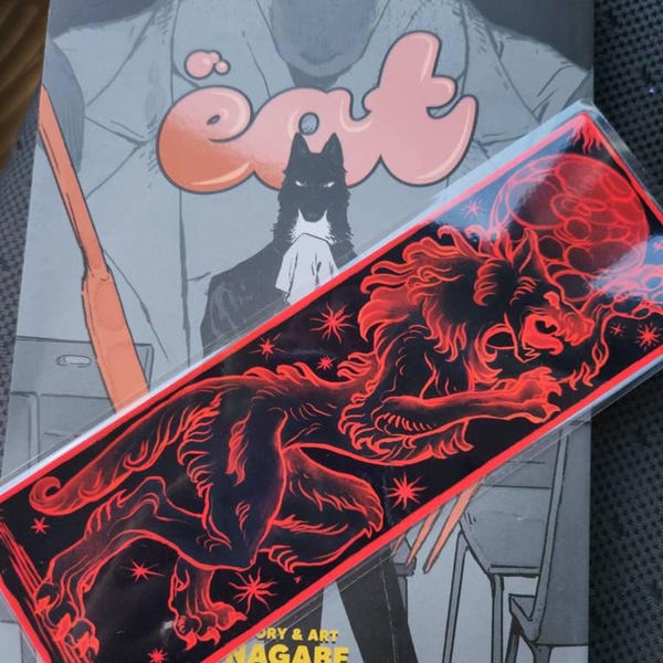 Werewolf Bookmark, Collectible Laminated Art Bookmark, Horror Fan Gift ...