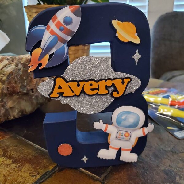 Outer Space Numbers, Outer Space Birthday Decor, Astronaut Birthday ...