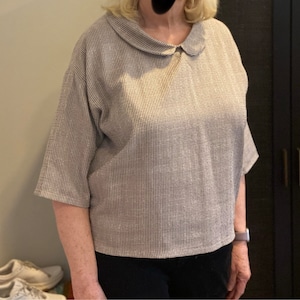 Easy Pattern Minimalist Drop Shoulder Collar Back Button Shirt PDF ...