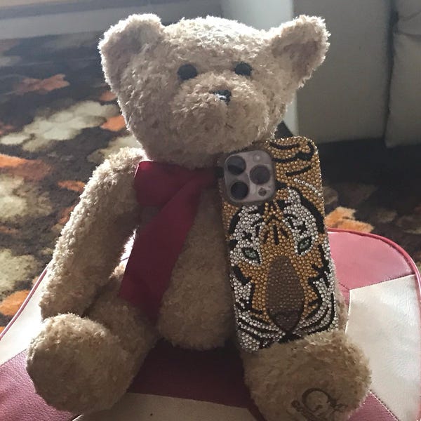 Cute Phone Case Black Ribbon Sparkle Phone Covers Zebra Print Made to ...