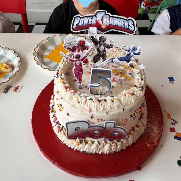 Power Rangers Cake Topper, Power Rangers Birthday, Power Rangers Theme ...