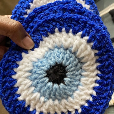 PDF Evil Eye Coaster Crochet Pattern - Etsy