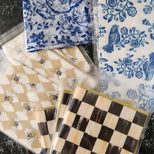 Decoupage Rice Paper With 6 Square Easter Bunny Patterns #4, Rice Paper ...