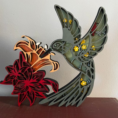 Laser Cut Files 8 Layer Art Piece for Glowforge Multi-layer - Etsy