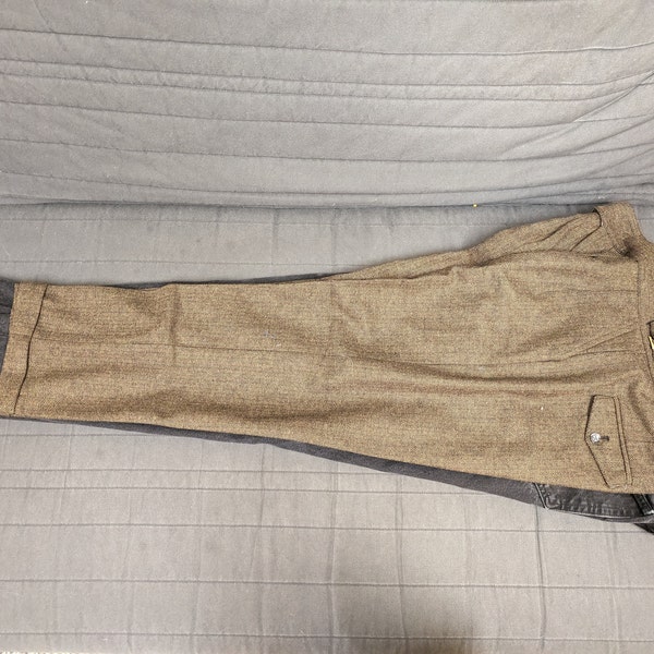 Men Wool Pants With Pleats, Classic Texture Wool Pants, Cozy Woolen ...
