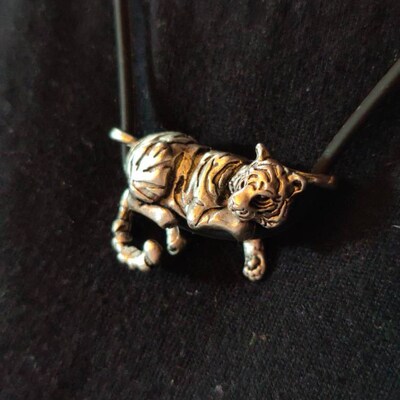 Cat Pendant Necklace Sterling Silver Solid Metal Made in Usa 100% ...
