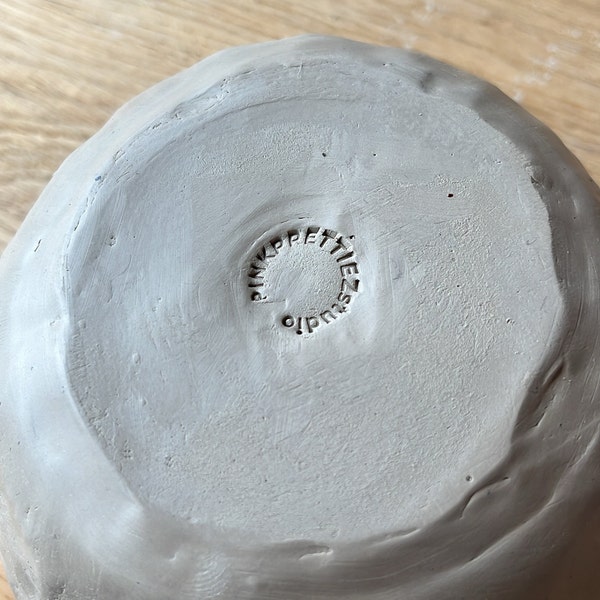 Custom Curved Text Stamp for Pottery Signature, Minimal Name Ceramic ...