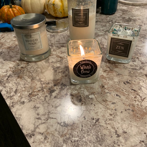 Zen Candles - Relaxation Candles - Crystal & Herb Candle - Aromatherapy ...