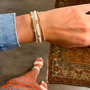 Siesta Key Stack Neutral Seed Bead Bracelet Stack - Etsy