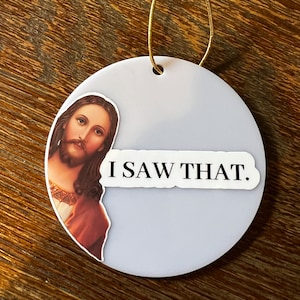 Pack of 5 Jesus I Saw That Sticker Vinyl Sticker, Vinyl Decal Sticker ...