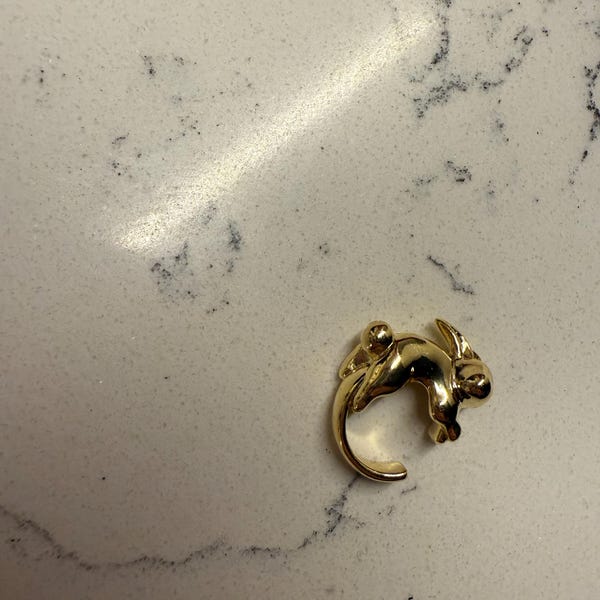 925 Sterling Silver Bunny Ear Cuff - Chunky Silver Earcuff No Piercing ...