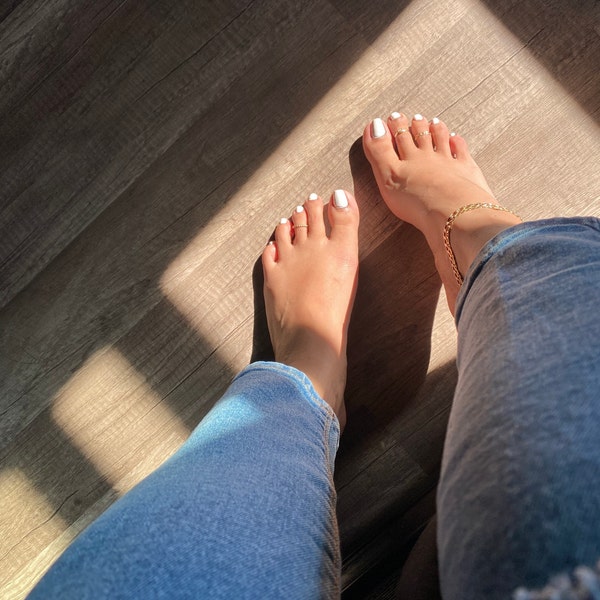 10KT Yellow Gold Open Heart Toe Ring Adjustable NEW Thin Lightweight - Etsy