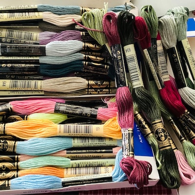 Hand Embroidery Floss Bundle, DMC Six-stranded Floss Skeins, Embroidery ...
