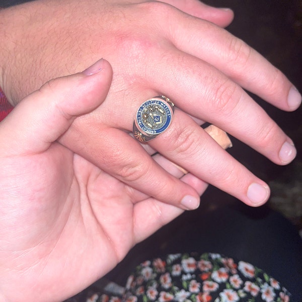 Masonic Ring AF AM Silver 925 Freemason Mason Masonry Jewelry Gift 18k ...