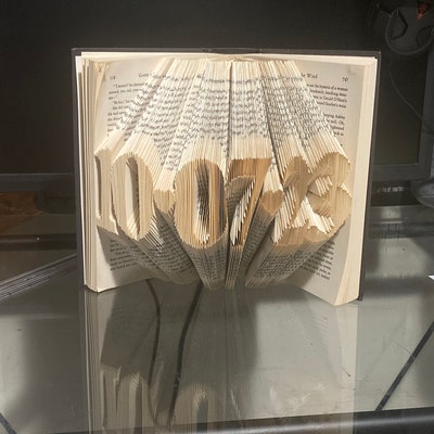 Book Folding ALPHABET 7 Big Fancy Font Book Folding - Etsy