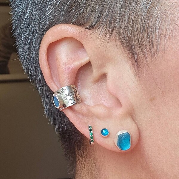 Sodalite and Garnet Earrings, Modern Design, Dangle Style, Stunning ...