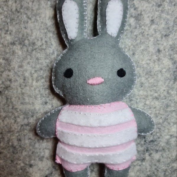 Bunny Rabbit Sewing Pattern, Felt Bunnies, Sew Your Own Plush Rabbits ...