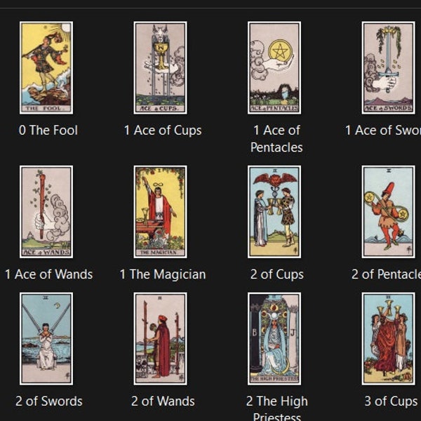 Rider Waite Tarot Card Deck |original Rider Waite Smith| All 78 Cards ...