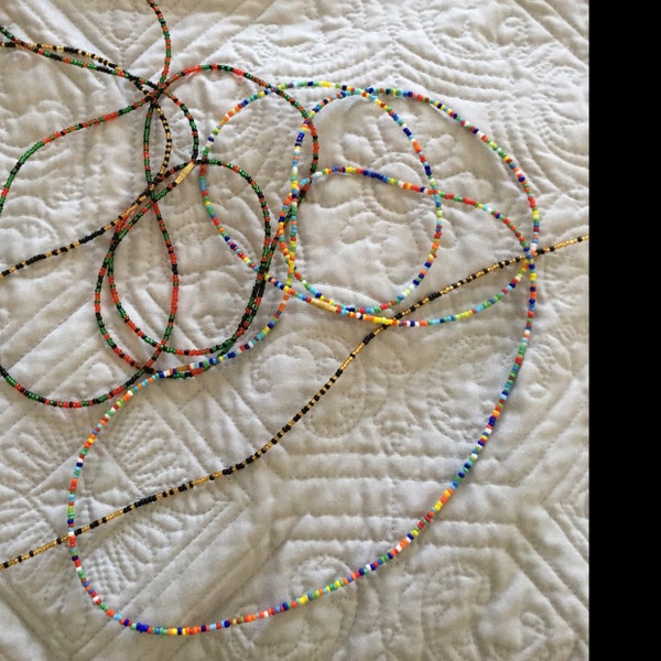 3 Waist Beads Set - African Waist Beads Set for Weight Loss - With ...