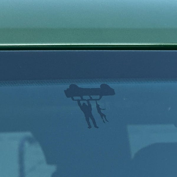 Tiny T-rex Chasing 4runner Car Decal - Etsy